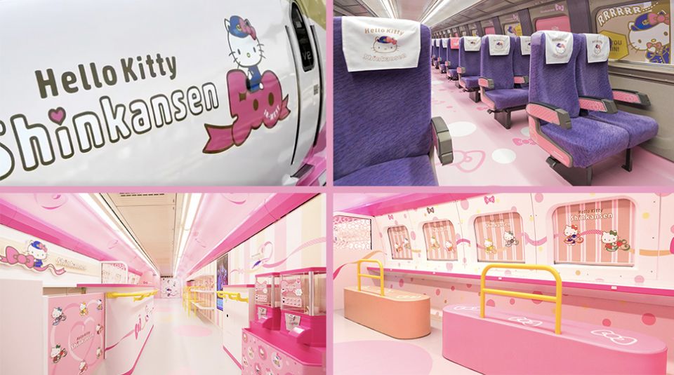 Hello Kitty 登上新幹線！陪你看鐵路風景～