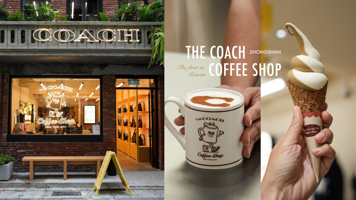 咖啡控必去！全台首家「The COACH Coffee Shop」在中山，冠軍鮮奶茶必喝再推千層派
